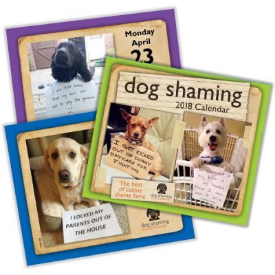2018 Dog Shaming Wall Calendar - GeekAlerts