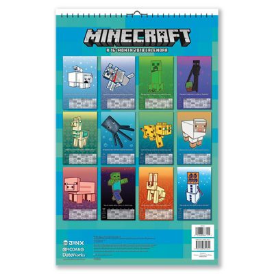 2018 Minecraft Poster Calendar - GeekAlerts