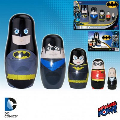 Batman Family Wood Nesting Dolls - GeekAlerts