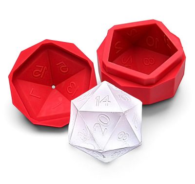 Critical Hit d20 Ice Mold - GeekAlerts
