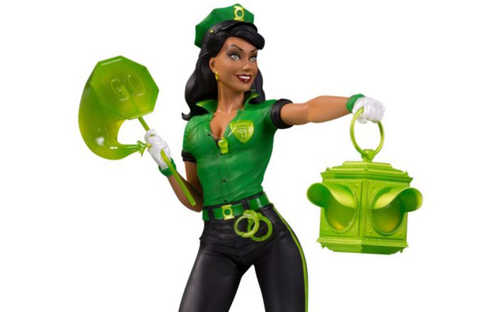 DC Bombshells Green Lantern Jessica Cruz Statue - GeekAlerts