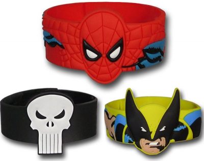Superhero Molded PVC Wristbands - GeekAlerts