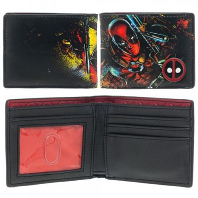 Deadpool Bi-Fold Wallet with Metal Logo - GeekAlerts