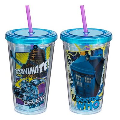 Doctor Who Comic Book 18 oz. Acrylic Travel Cup - GeekAlerts
