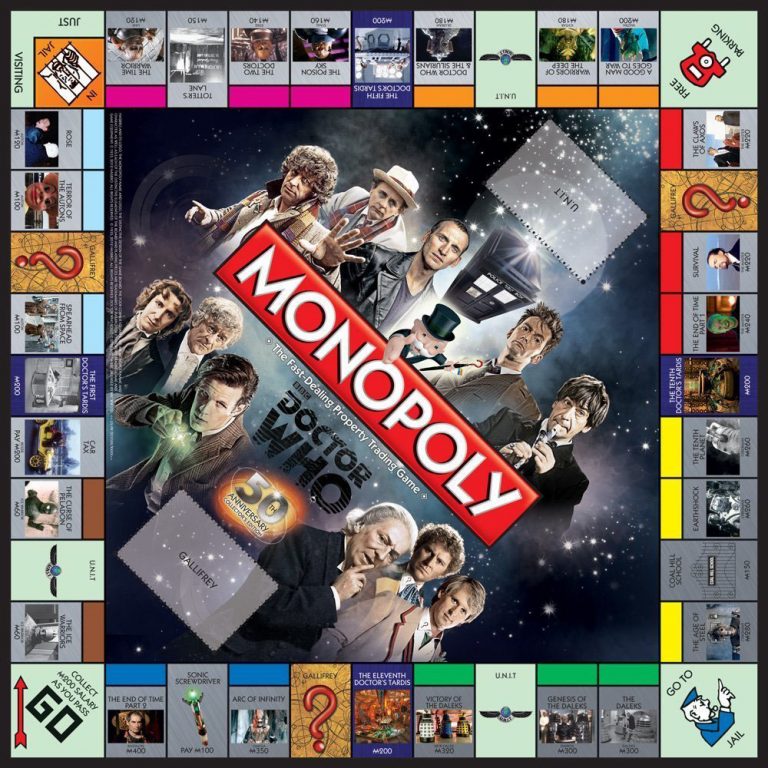 Doctor Who 50th Anniversary Monopoly - GeekAlerts