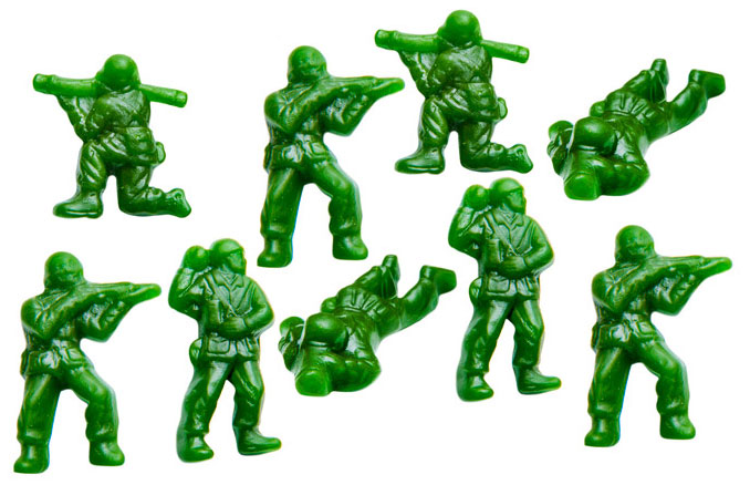Tasty Gummy Green Army Men Figures - GeekAlerts