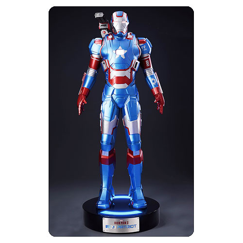 Iron Man 3 Iron Patriot Life-Size Light-Up Statue - GeekAlerts
