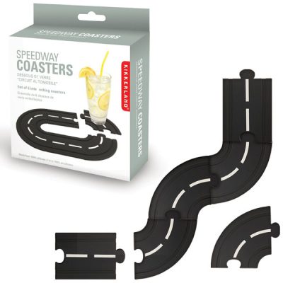 Kikkerland Speedway Interlocking Coasters - GeekAlerts