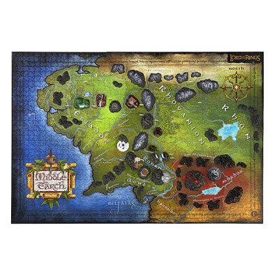 Lord of the Rings Map of Middle Earth 3D Puzzle - GeekAlerts