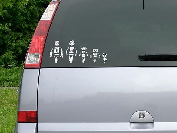 Marvel Superhero Family Car Decals