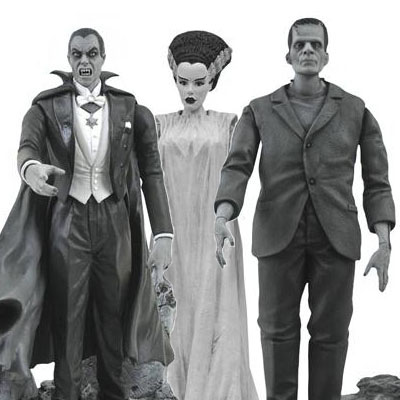 Universal Monsters Black-and-White Action Figure Box Set - GeekAlerts