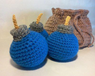 Zelda Bomb Bag with 3 Blue Bombs - GeekAlerts