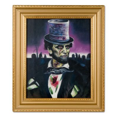 Zombie Abraham Lincoln Oil Painting - GeekAlerts