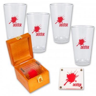 Dexter Pint Beer Drinking Glasses - GeekAlerts