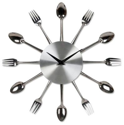 Kitchen Cutlery Clock - GeekAlerts
